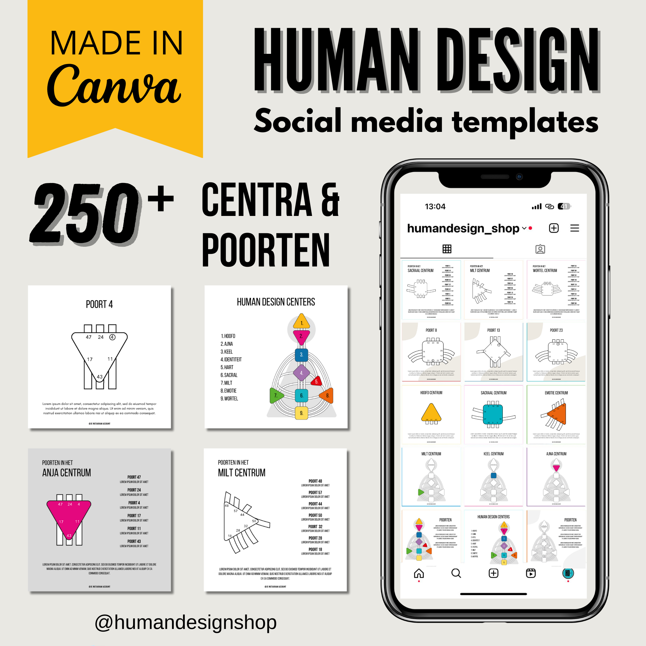 Canva Human Design Social Media Templates Centra en Poorten – Human ...
