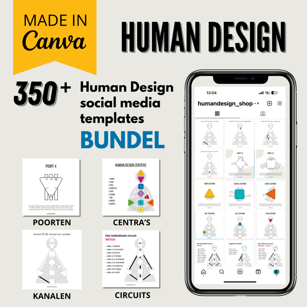 Canva Human Design Social Media Templates BUNDEL – Human Design Shop & More